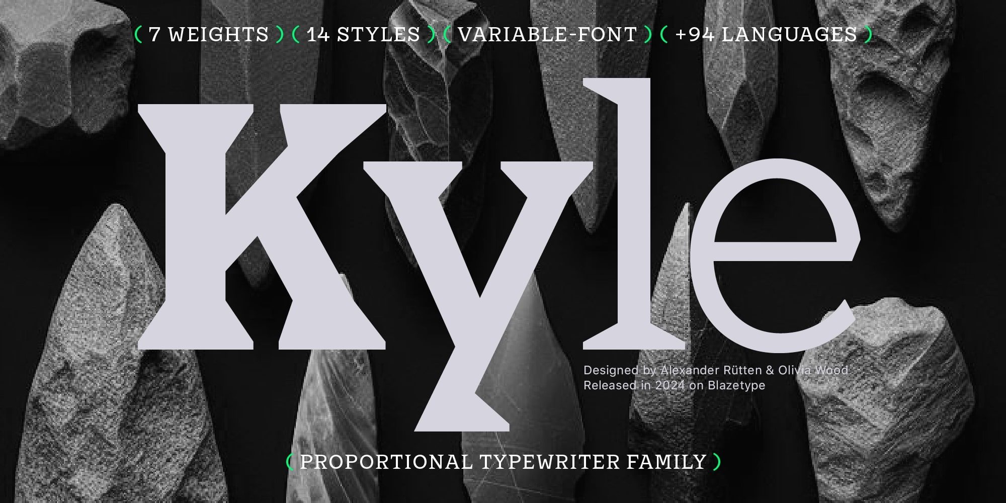 Kyle — A contemporary monoline serif font family with a typewriter touch | French Type Design ...