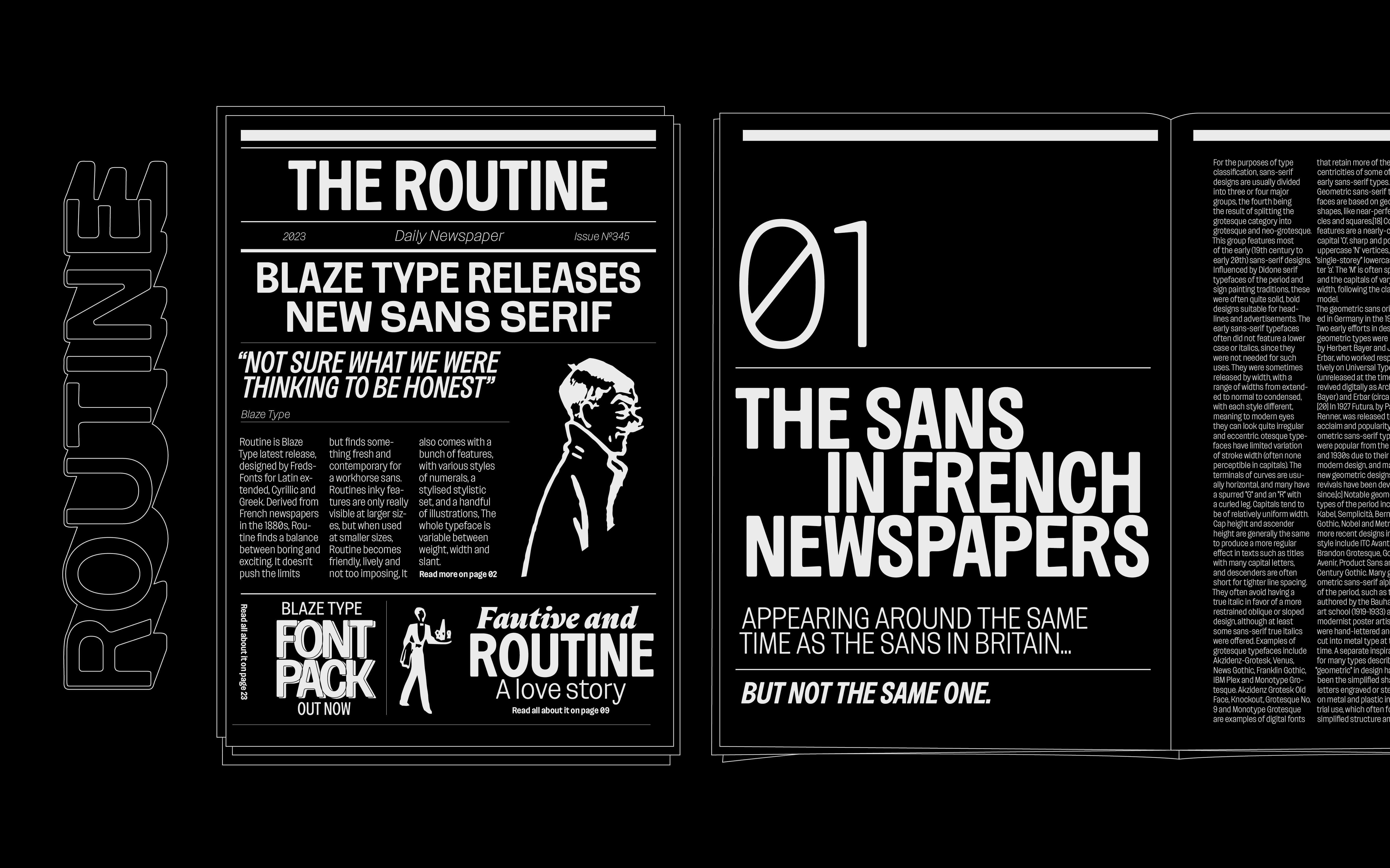 Routine - A versatile squared edges typeface | French Type Design ...