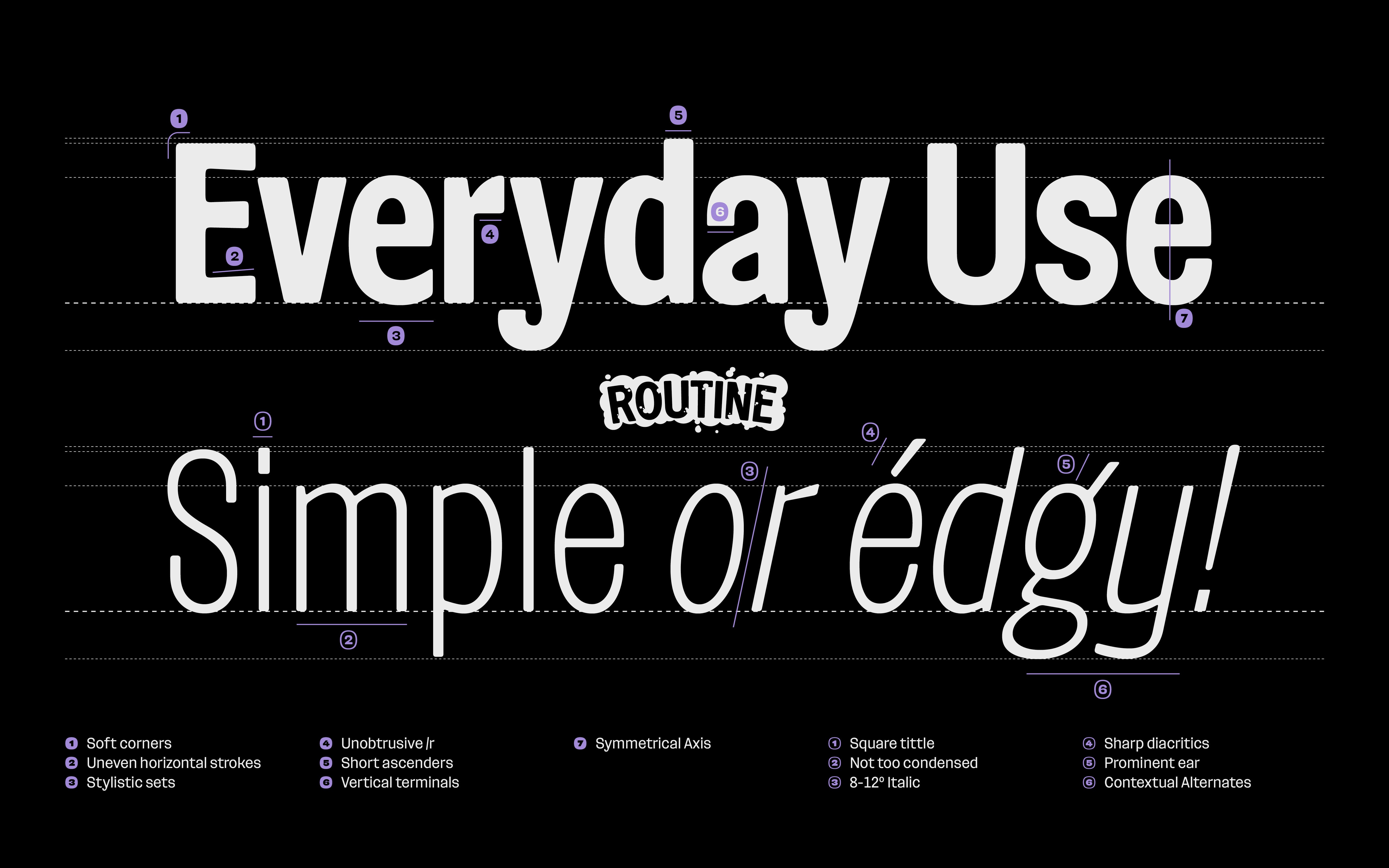 Routine - A versatile squared edges typeface | French Type Design ...